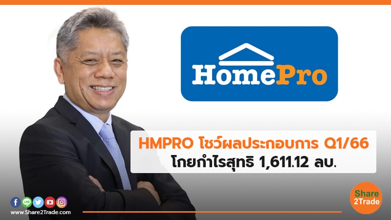 HMPRO โชว์ผลประกอบการ Q1/66 โกยกำไรสุทธิ 1,611.12 ลบ. | Share2Trade